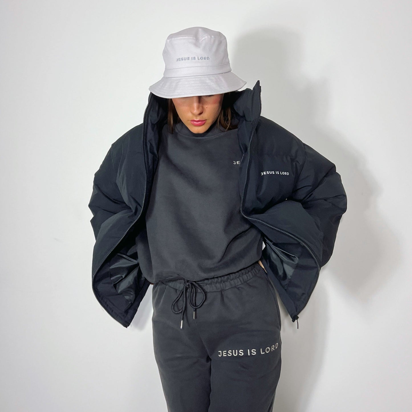 Box Fit Tracksuit Charcoal | Jesus is Lord Clothing – Jesus is Lord ...